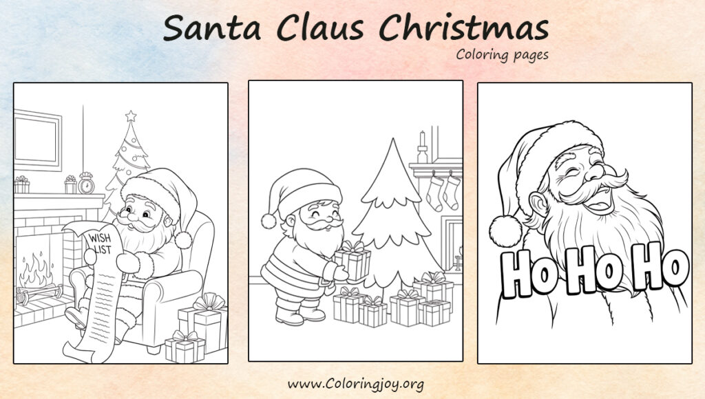 15+ Santa Claus Christmas Coloring Pages (Free Printable PDF To Download)