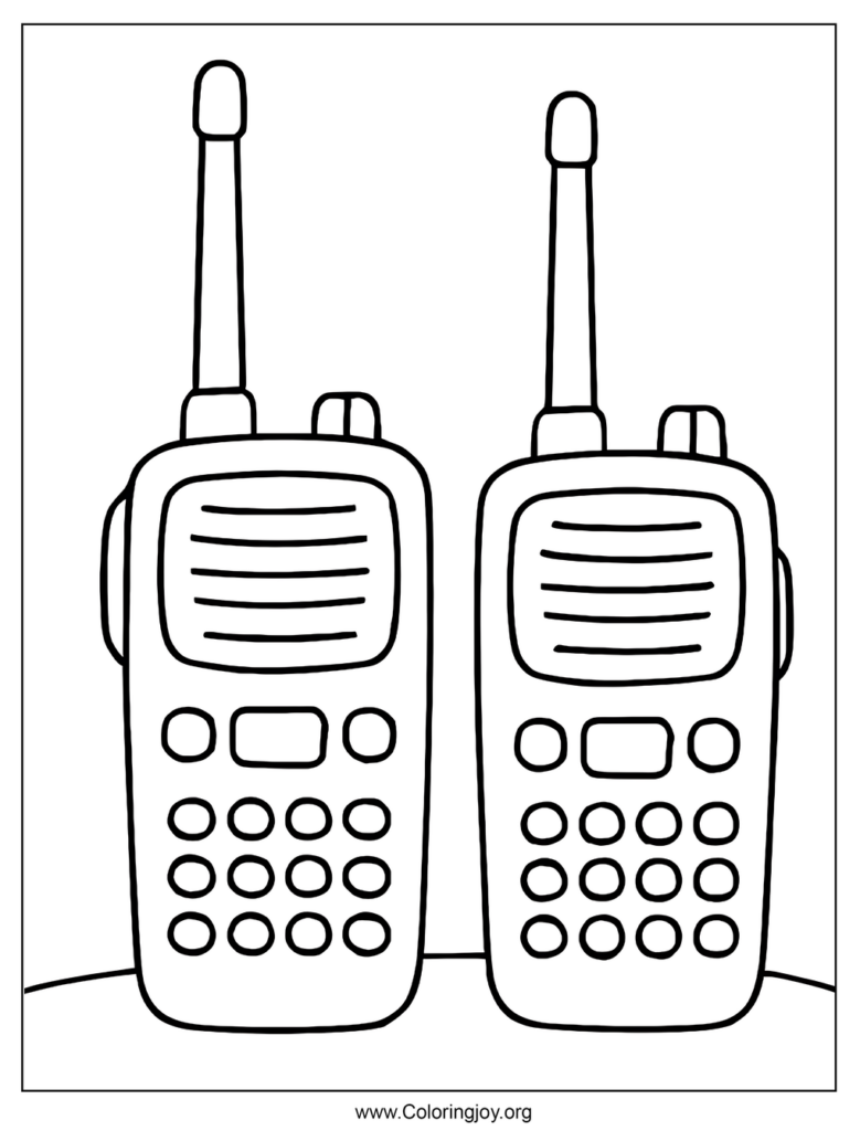 Walkie Talkie Coloring Page - Download Free, Print or Color Online