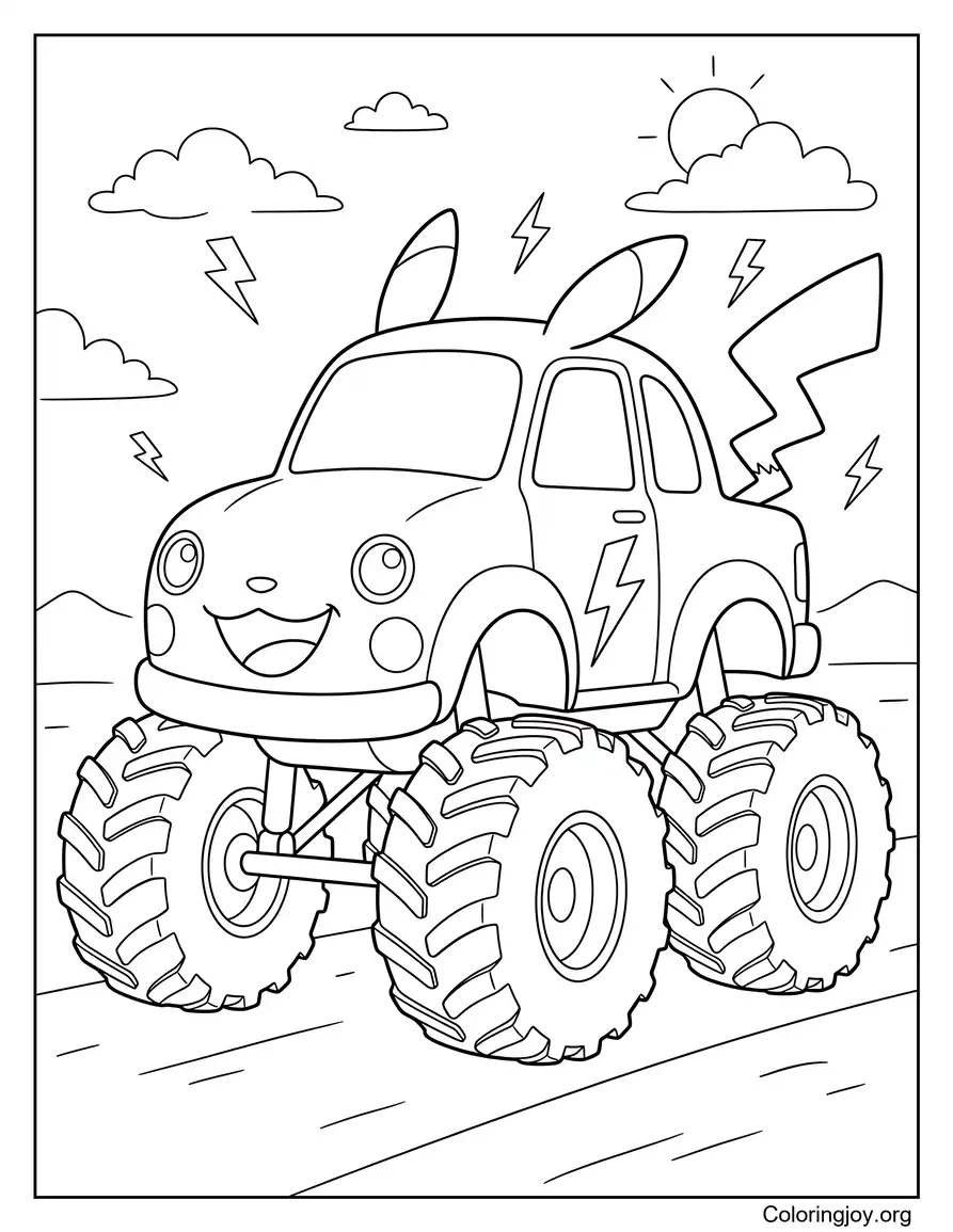Monster Truck Coloring Pages (38 PDFs Free Printable)